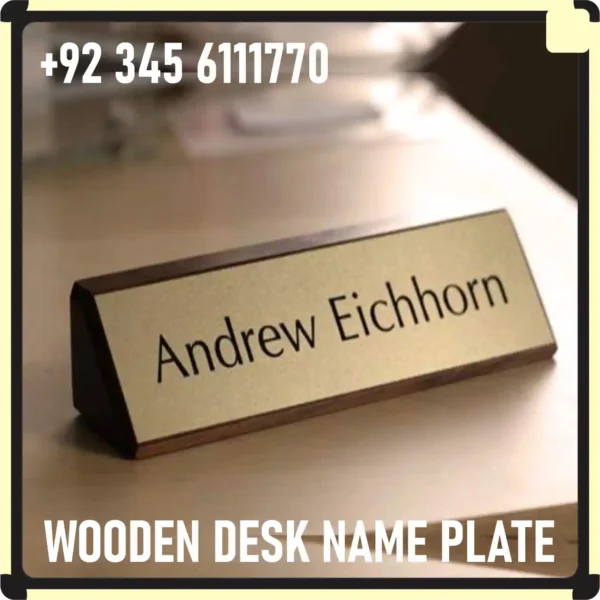Wooden Desk Name Plate Online in Pakistan | Wooden Name Plate