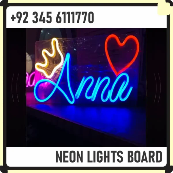 Neon Lights Logo Plate Online in Pakistan | Neon Signage